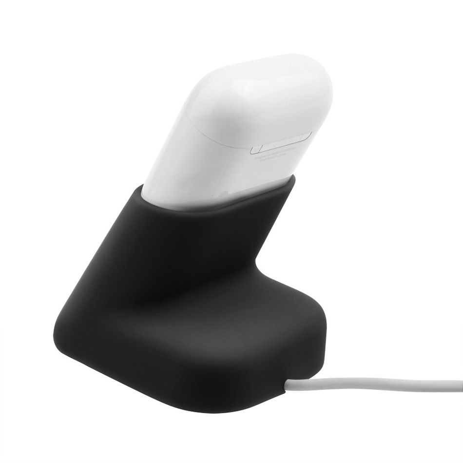 Compact Dock Desktop Charging Stand for Apple AirPods (Black)